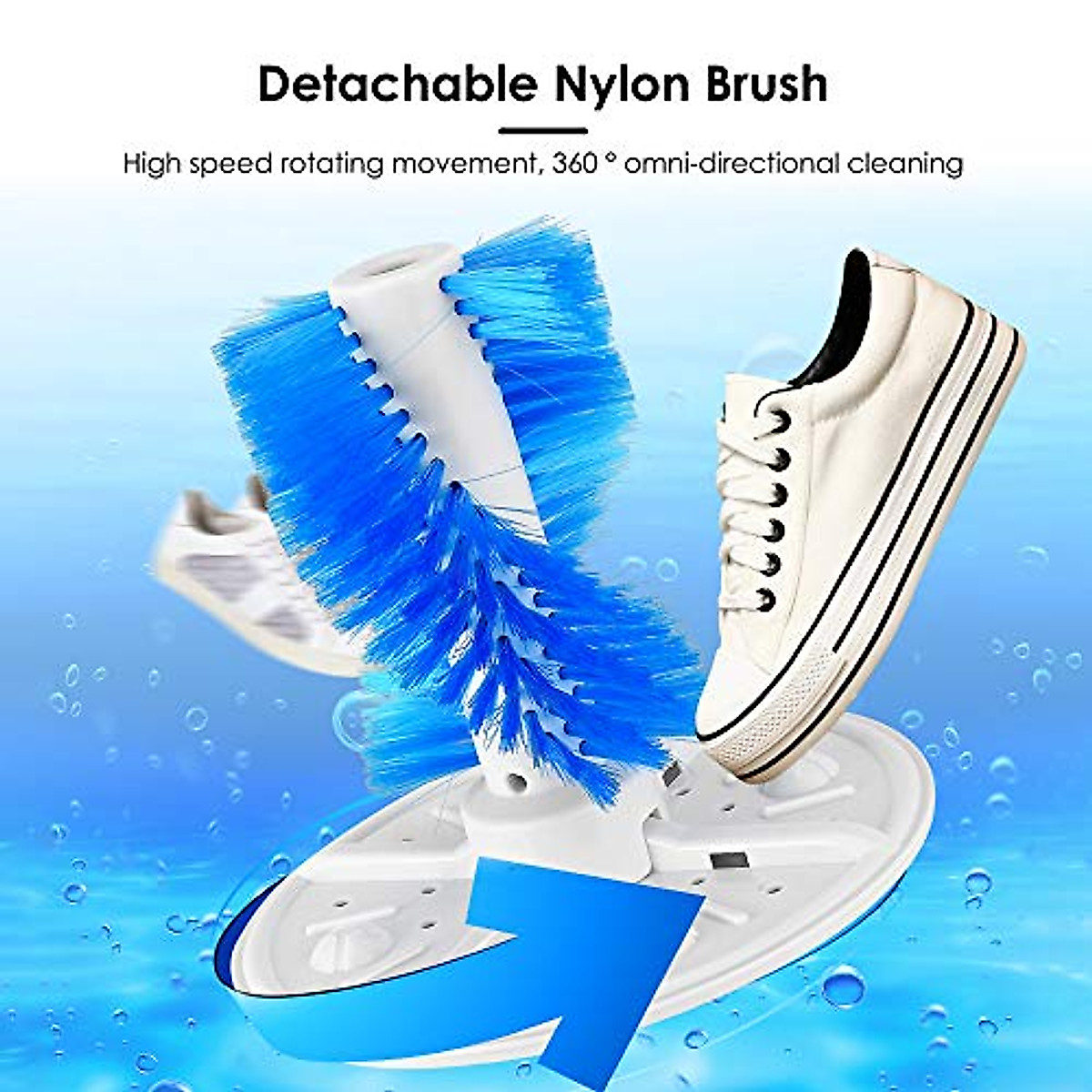 InLoveArts Portable Shoes Washing Machine, Mini Portable Washing Machine, Smart Lazy Automatic Shoes Washer, For Apartments Camping Dorms Business Trip College Rooms