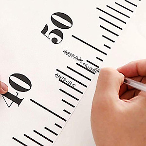 Growth Chart Wall Hanging, Portable Kids Wall Ruler Removable Height Measure Chart for Boys Girls Growth Ruler from Baby to Adult for Child's Room Decoration 79''7.9''