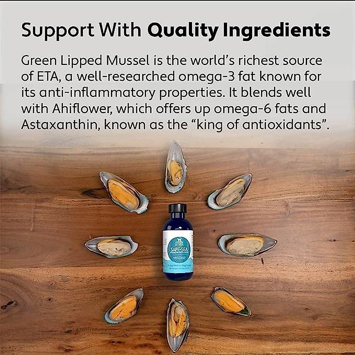 Four Leaf Rover: Safe-Sea Premium Fatty Acids - Omega-3 for Dogs - New Zealand Green-Lipped Mussel Oil for Joint Support - 11 to 45 Day Supply, Depending on Dog’s Weight - Vet Formulated