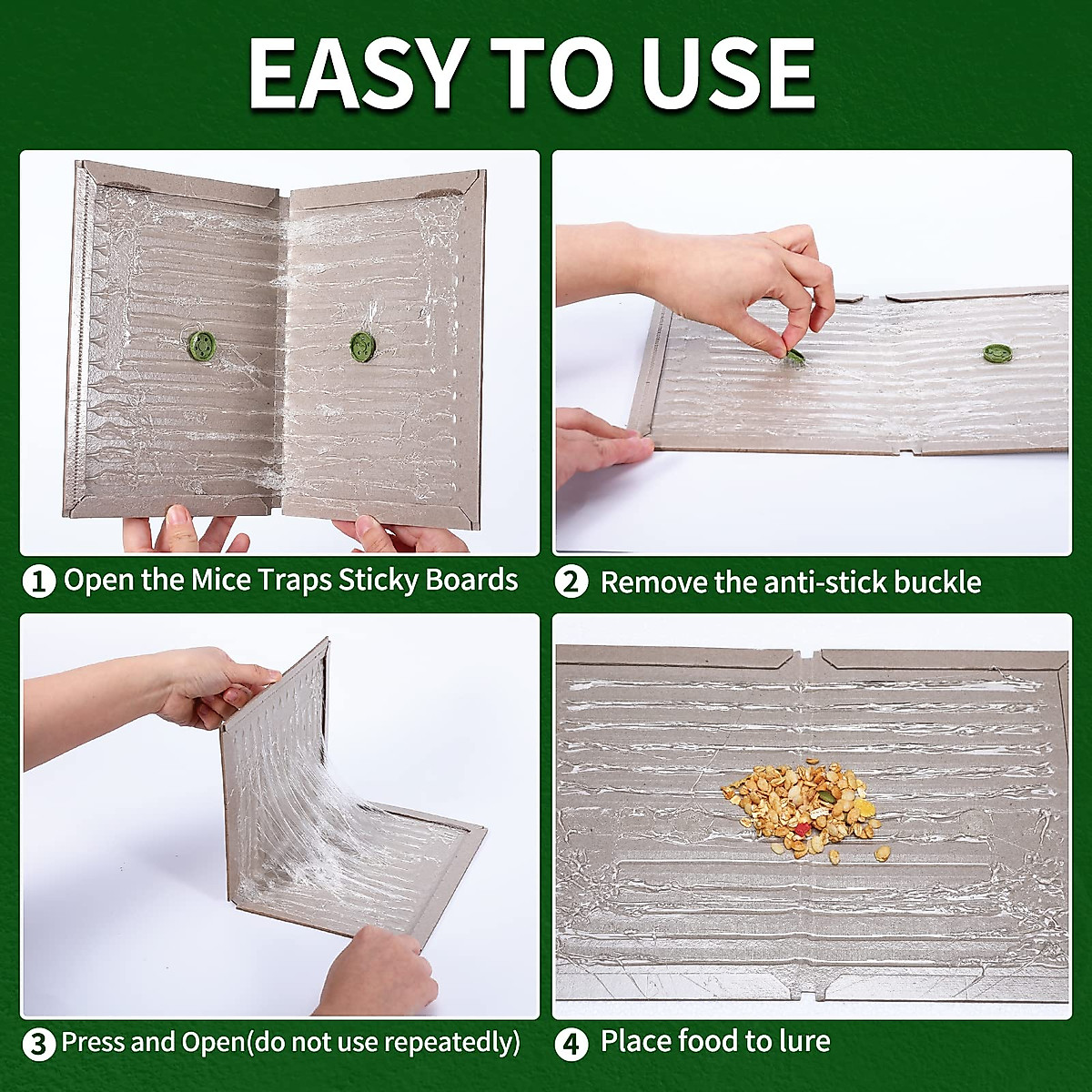 14 Pack Mouse Traps Indoor for Home,Rat Traps with Enhanced Stickiness, Mouse Sticky Traps Glue Board for House Indoor Outdoor, Glue Traps for Mice and Rats Easy to Set (13" x 8.5")