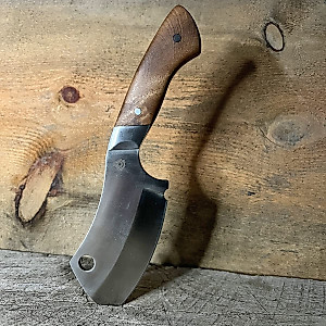 Black Sierra Equipment Knife Making Kit, Cleaver with Sheath, Cutlery for Camping & Hunting, Build Your Own Knives for Sports & Outdoors