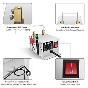 RoMech Electric Rope Cutter - Hot Knife Thermal Blade for Braid Fabric Webbing Belting Ribbon- Bench Mount Cutting Tool Kit – Heal Sealer (30W, RM-016)