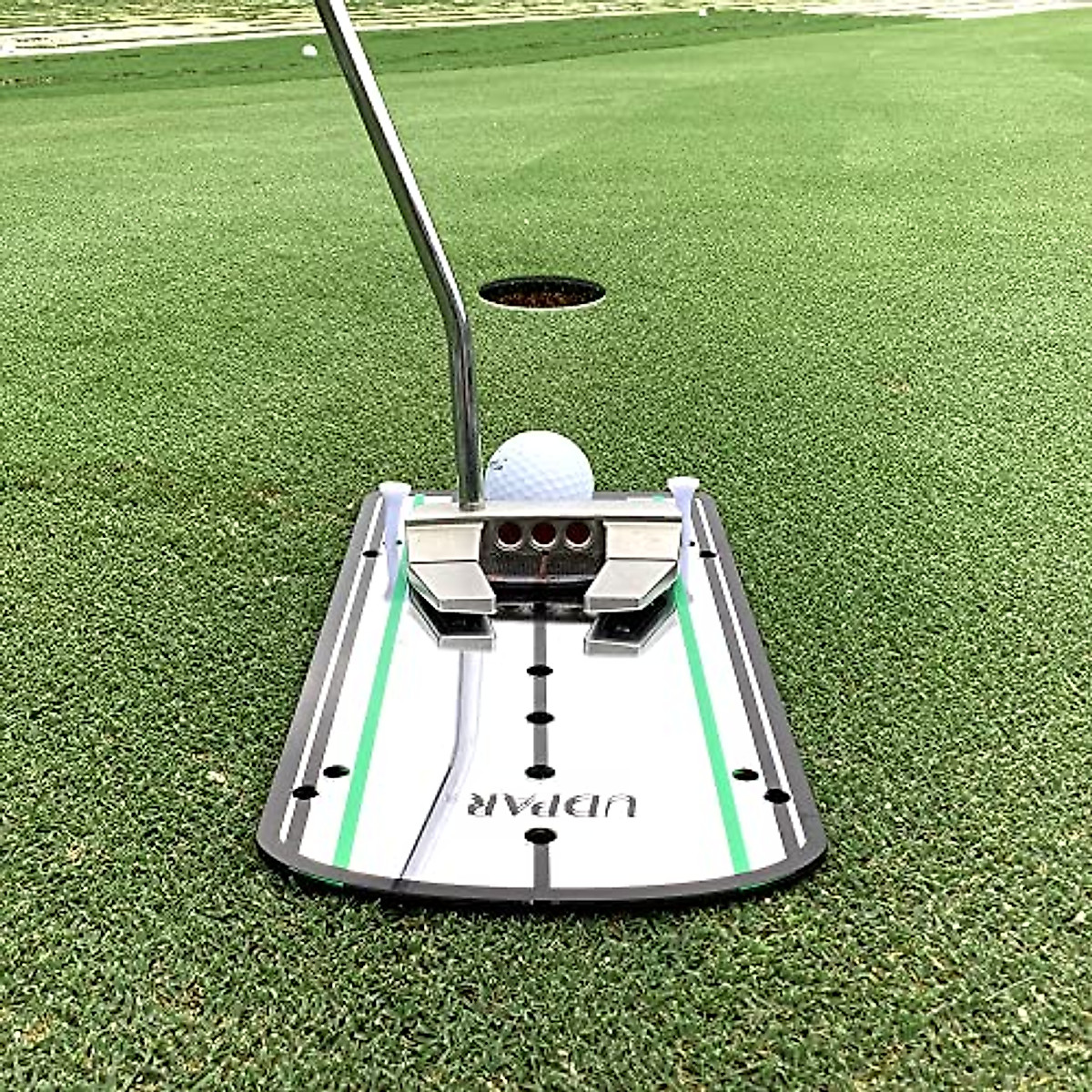 UDPARSCO Golf Putting Alignment Mirror, Portable Golf Training Aid, Putting Golf Training Equipment, Putting Trainer, Size 12 x 6 Inches