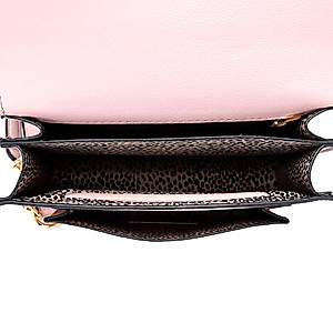 Chain Top-Handle Square Flap Clutch Satchel Vegan Leather Crossbody Purse (Chain Top-Handle - Khaki)