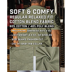 Gymish Lifestyle Skull Plate Gym Shirt, Work Out Deadlift Skull T-Shirt for Men (LG, SkullPlate Military Green)