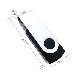 Flash Drive, USB Drive 5 X 16 GB USB Flash Drive 16 gb Thumb Drive Memory Stick Swivel Keychain Design Mixcolor (16GB5) (mixcolor5)