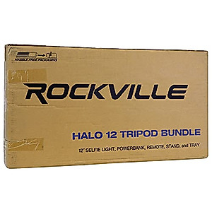 Rockville Halo Tripod Bundle 12" Selfie Light+Powerbank+Remote+Stand+Tray