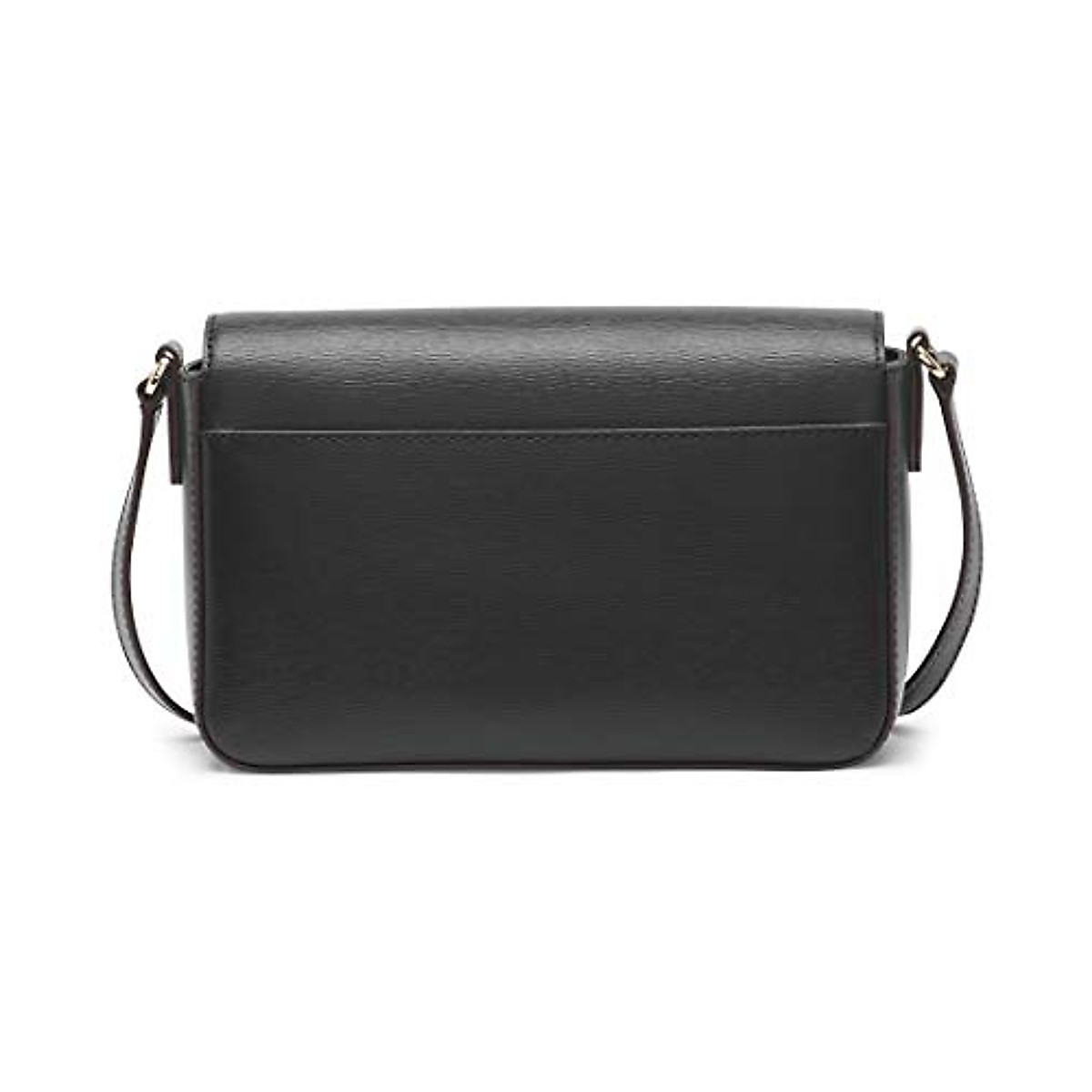 DKNY womens Dkny Bryant Md Flap Crossbody, Black/Gold, One Size US