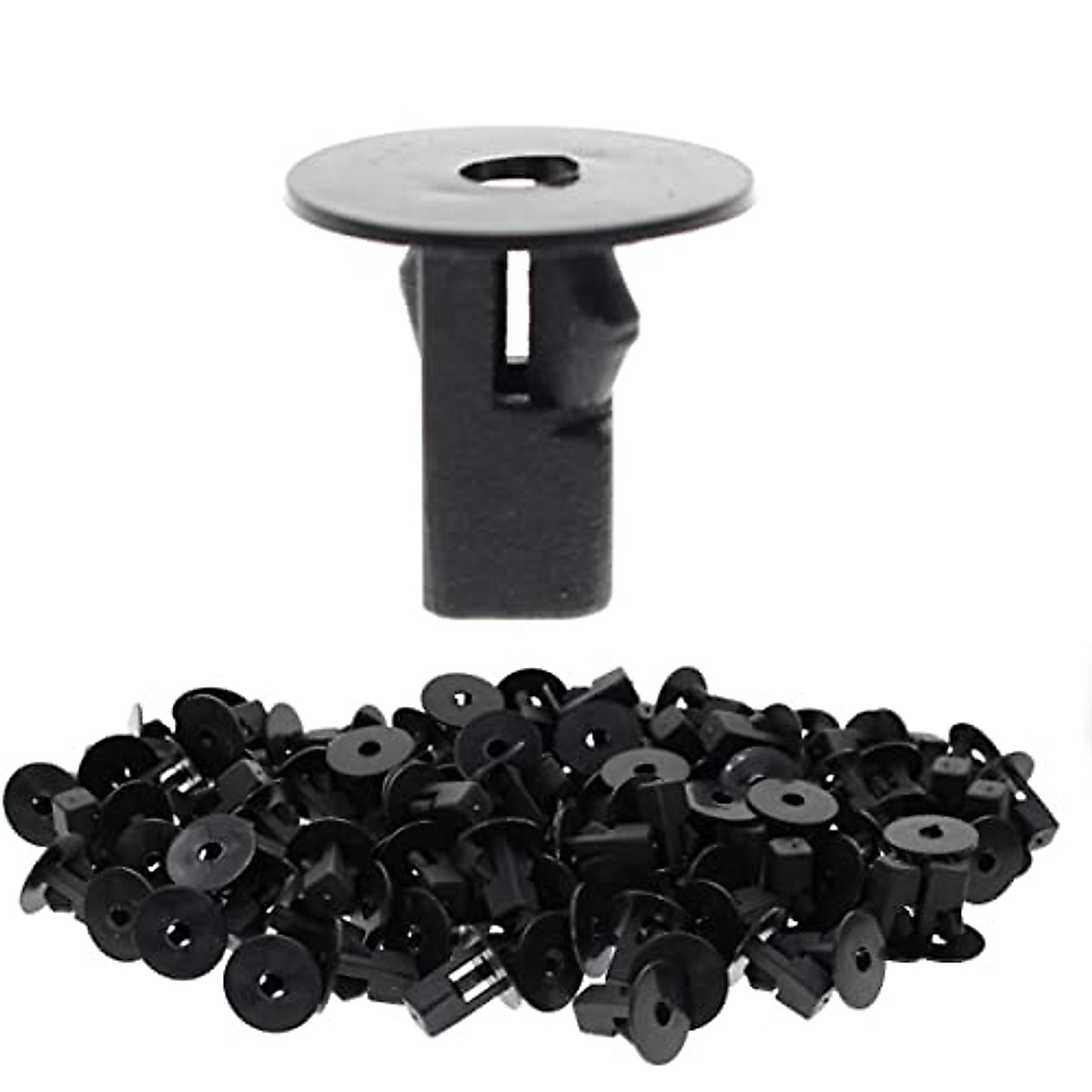 MOTOALL Nylon Hood Bumper Fender Liner Front Spoiler Trim Panel Shield Retainer Fastener M5.5#12 Screw Grommet Rivet Clips for 9mm x 9mm Hole Toyota Lexus 90189-06065 - 100pcs