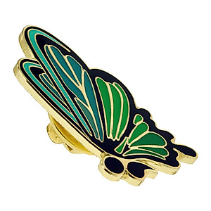 PinMart Green Semicolon Butterfly Mental Health Suicide Awareness Lapel Pin - Support Mental Health Matters with Suicide Awareness Pins for Bags and Nurse Scrubs