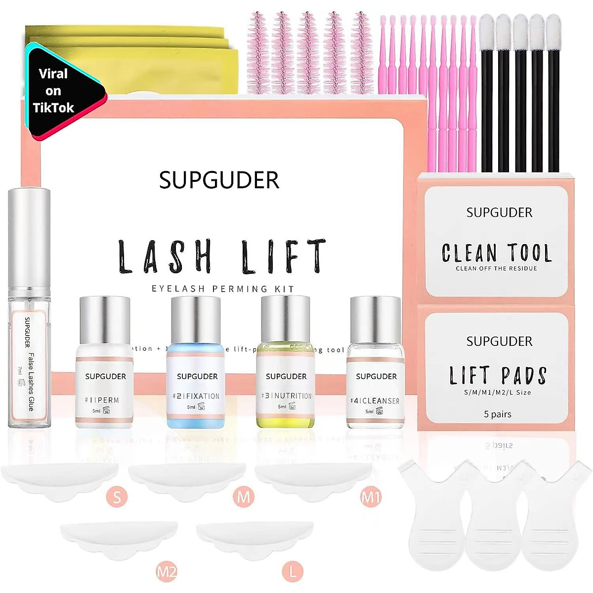 2025 Upgraded Lash Lift Kit for Perming,Curling and Lifting Eyelashes | Semi-Permanent Salon Grade Supplies for Beauty Treatments | Includes Eye Shields,Pads and Accessories