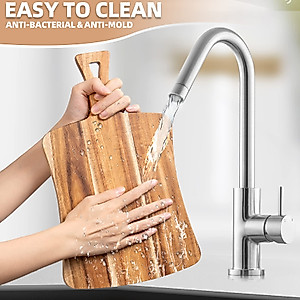 Acacia Wood Cutting Board with Handle for kitchen- EVNSIX Wooden Chopping Board Countertop for Meat, Bread, Vegetables Fruits Charcuterie Cheese Serving Boards,Decorative for Kitchen and Dining