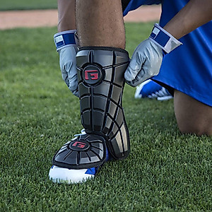 G-Form Batter's Leg Guard, Silver, LH Hitter, Youth