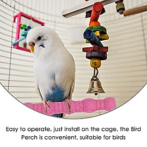 POPETPOP Bird Stand ES Stand Toy - Wood Parrot Stand Platform Wood Bird Cage Perch Bird Chew Toys Parrot Teething Toys Paw Grinding Stick for Cockatiels Parakeets Hammock Swing