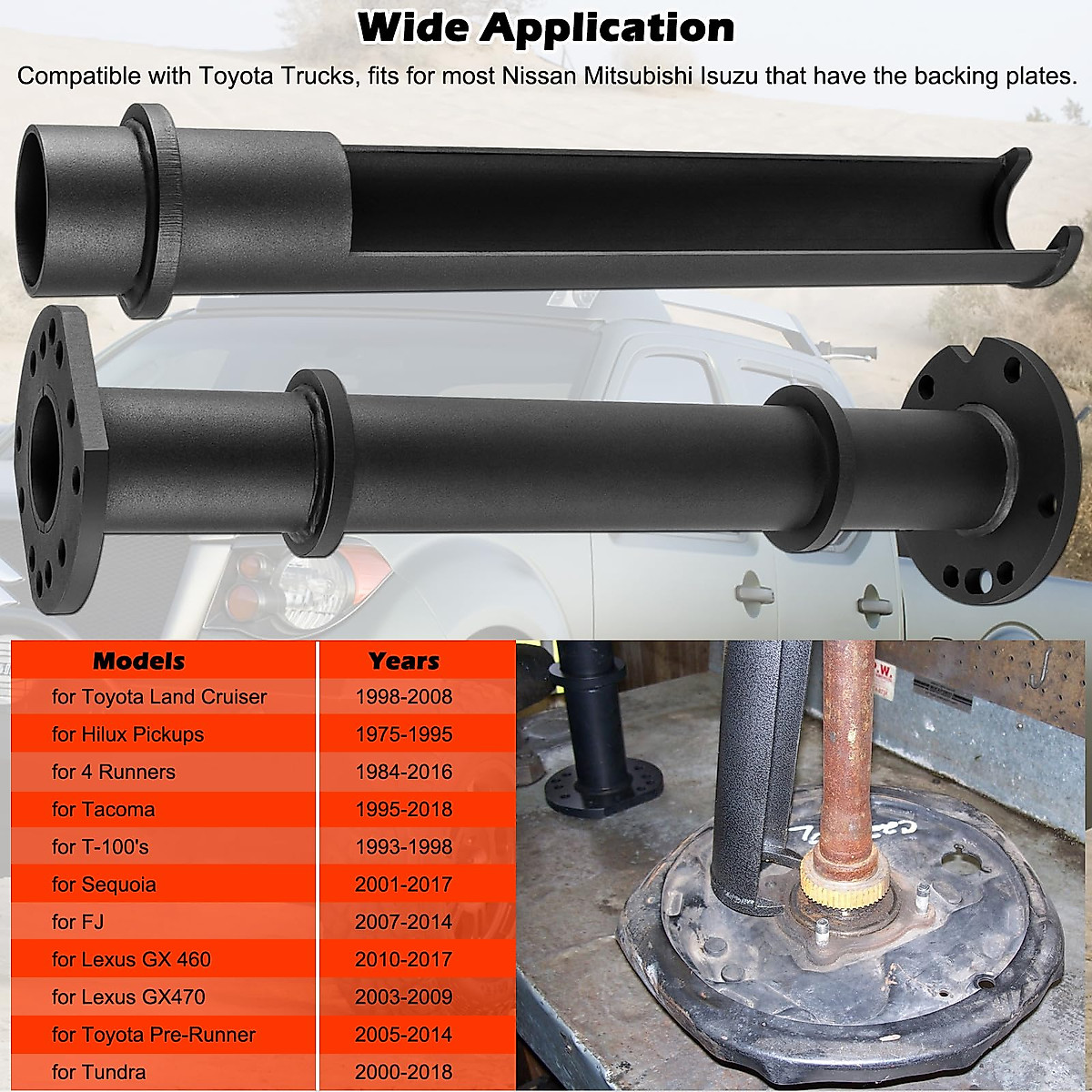 09521-25011 Rear Axle Shaft Bearing Puller Tools Set for Toyota Trucks, Fits for Frontier 2005-2017/for Xterra 2015-2017/for Suzuki Equator 2009-2012/for Tacoma 1995-2016/for Land Cruiser 1998-2008