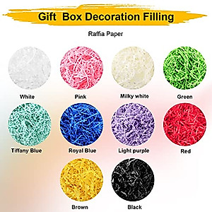 10 Pack 300g Easter Crinkle Cut Paper Shred Filler for Packing and Empty Basket Filler, Raffia Tissue Paper Grass Stuffers for Irish Day(Wonderful Color)