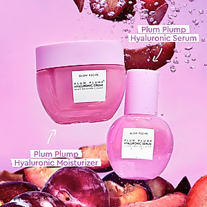 Glow Recipe Plum Plump Hyaluronic Acid Skin Care Serum - Hydrating Skincare + Face Serum for Women & Men with Antioxidant Plum + Vitamin B5 to Repair Skin Barrier & Lock-In Facial Hydration (30ml)