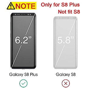 【2-PACK】Coolpow Designed for Samsung Galaxy S8 Plus Screen Protector Case Friendly, Anti-Bubble, 3D Curved, Samsung S8 Plus Screen Protector S8+Tempered Glass cell Phone Film【NOTE:not for S8 & NOTE 8】