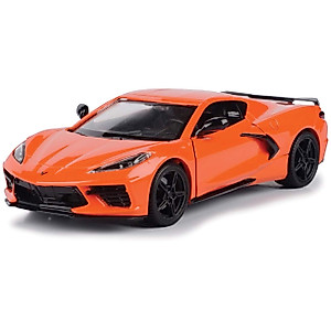 Motor Max 2020 Chevy Corvette C8 Stingray, Orange 79360OR - 1/24 Scale Diecast Model Toy Car
