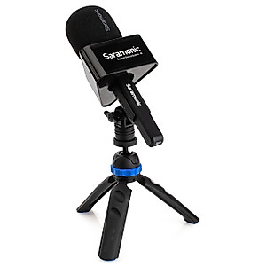 Saramonic Handheld Transmitter Holder for Blink 500 Pro TX Transmitters with Foam Windscreen and Built-in 1100mAh Battery/Charger (Blink 500 Pro HM)