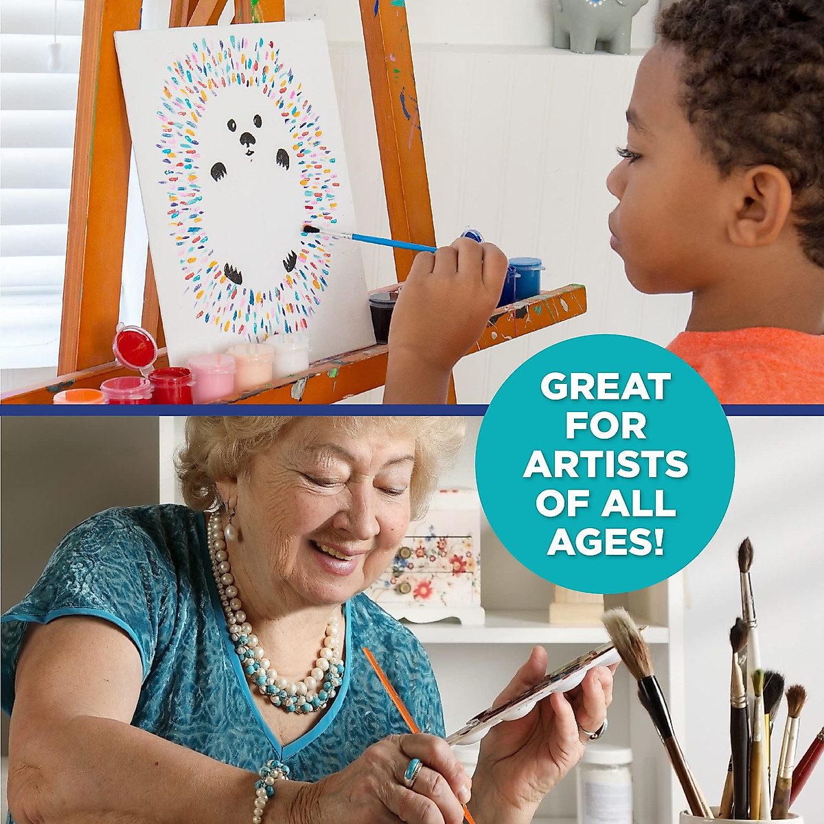 Horizon Group USA 8x10 Canvas Panel Boards Value Pack of 12, Primed, Perfect for Painting Projects, Watercolor, Oil & Acrylic Paints, Paint Canvas for Kids, Students, & Professionals