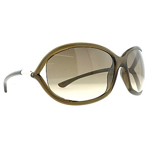 Tom Ford Women's FT0008 614 Jennifer Sunglasses, Champagne, 61mmX16mmX120mm