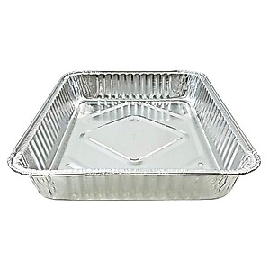 Handi-Foil 13" x 9" Oblong Aluminum Foil Disposable Cake Pan - REF # 394 (Pack of 12)