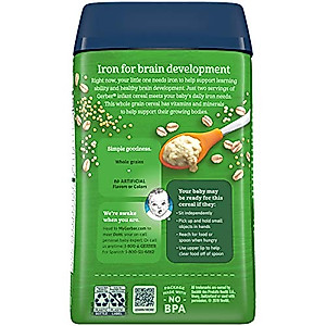 Gerber Baby Cereal Organic Oatmeal Millet Quinoa, 8 oz