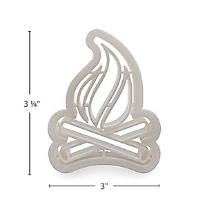 Camco 53369 Life Is Better at the Campsite Cookie Cutters - Perfect for Making Decorative Cookies - Includes (1) Campfire and (1) RV Cookie Cutter , White