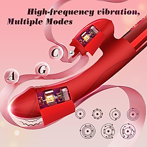 BFAZON Adult Sex Toys for Women Realistic Dildo Vibrators with 10 Licking G Spot Clitoral Stimulation & Vibrating Dildos Modes Female Sex Toys Anal Dildo Vibrator Sex Toys for Woman and Couples