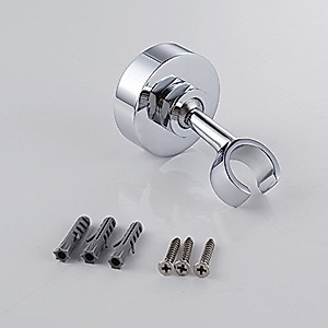 Weirun Bathroom Brass Handheld Shower Head Bracket Hand Sprayer Holder Stepless Adjustable Wall Mount, Polished Chrome