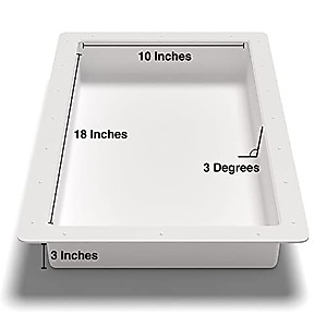 Epoxy Mold – 10 x 18 in≈ -River Table Reusable Molds - 3" Tall Solid HDPE 3/8" Thick Casting Reusable Mold for River Table, Charcuterie Board, Cutting Board, Size May Vary IE: 17 3/4 x 9 3/4 in