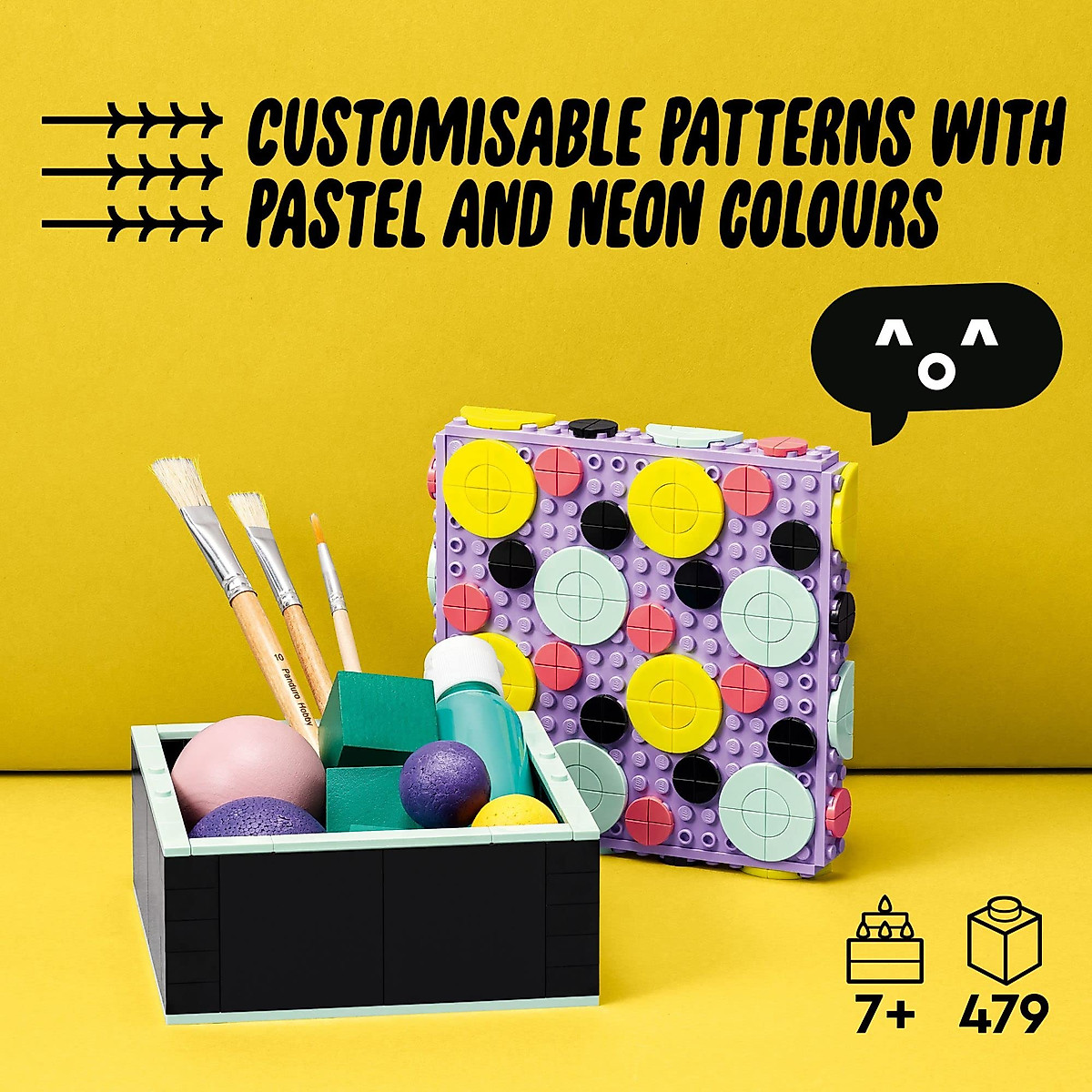 LEGO DOTS Big Box 41960 Arts and Crafts Set for Kids Aged 6 Plus, DIY Desk Tidy Organizer or Toy Jewelry Storage Tray, Decoration Creative Activity