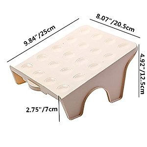 ASkinds 6 Pack Shoe Stacker Slots Space Saver, Double Layer Stack Shoe Racks, Increase Space by 200% Shoe Stackers for Home Closet Organization(Apricot)