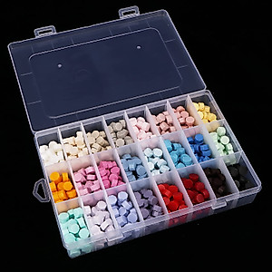 2 Pack 24 Grids Clear Plastic Organizer Box Container Craft Storage with Adjustable Dividers Bead Organizer Crafts Jewelry Fishing Tackles Storage Box