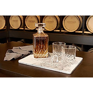 Viski Admiral 30 oz Liquor Decanter | Crystal Glass Liquor Dispenser for Whisky, Bourbon, Tequila, Brandy – Gift for Liquor Lovers