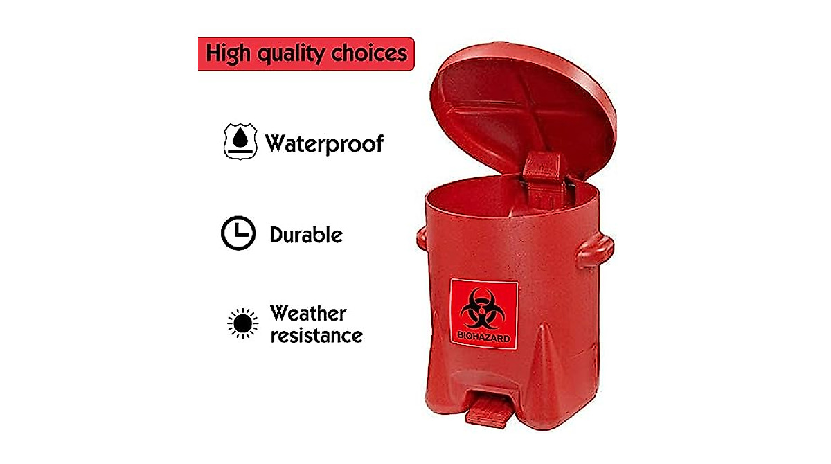 Biohazard Warning Stickers – 12 Waterproof Labels for Labs & Hospitals