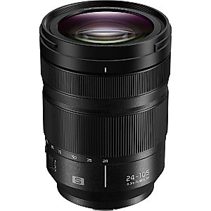 Panasonic LUMIX S 24-105mm F4 Lens, Full-Frame L Mount, Optical Image Stabilizer and Rugged Dust/Splash/Freeze-Resistant S-R24105 (USA), Black