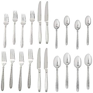 Wallace Reins 18/10 Stainless Steel Flatware Set, 20-Piece, Service for 4