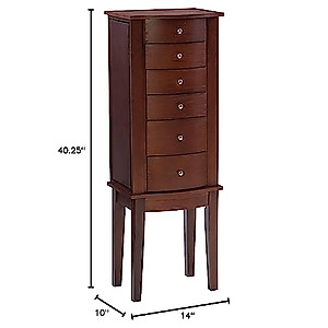 Powell Merlot Jewelry Armoire,
