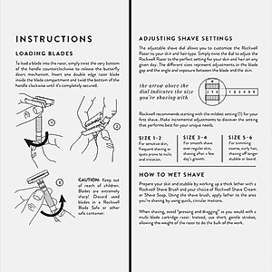 Rockwell T2 | Twist-To-Open (TTO) Double-Edge Safety Razor | Full Metal | Includes 5 Fully Recyclable Stainless Steel Blades (Gunmetal Chrome)