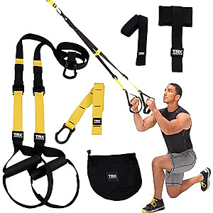 TRX PRO3 Suspension Trainer System, Durable Design for Cross-Training, Weight Training, HIIT Training & Cardio, Includes 3 Anchor Solutions for Indoor & Outdoor Home Gyms