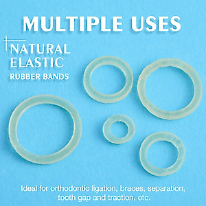 ANNWAH 500 pcs Rubber Bands for Braces,elastics for braces Fox 4.5 Ounces,Heavy Rubber Traction Bands 1/4" (100 Pieces/Pack)