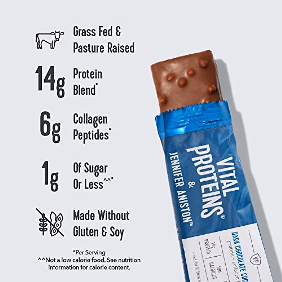 Vital Proteins® & Jennifer Aniston™ Dark Chocolate Coconut Flavored Protein and Collagen Bar 12-count box