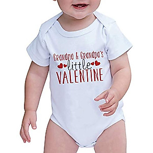 7 ate 9 Apparel Unisex Baby's Grandma & Grandpa's Valentine Onepiece 3-6 Months Red