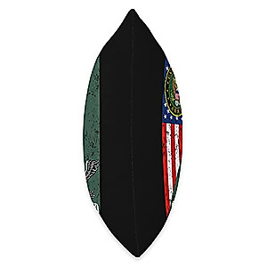 Retired Army Apparel Retired Army Full Bird Colonel Half Rank & Flag Throw Pillow, 16x16, Multicolor