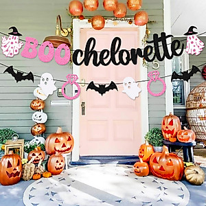 Halloween Bachelorette Party Decoration Hallow Boochelorette Banner Bride or Die Backdrop Rip Halloween Gothic Death Bride to be Bridal Shower Engagement Wedding Party Decor