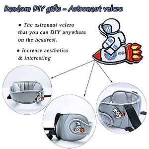 StoHua Baby Car Seat Head Support Band - Comfortable Head & Neck Pillow Support, AdjustableCar Seat Neck Relief, Grey