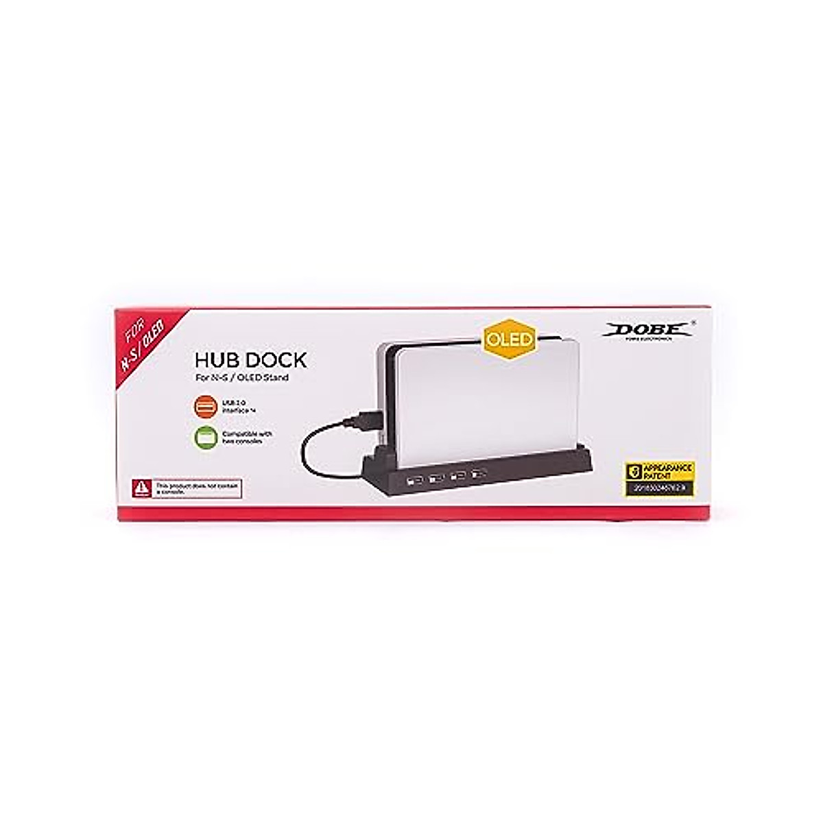 Mcbazel USB Hub for Switch Dock, 4 Ports USB 2.0 Hub Dock Compatible with NS Switch - Black
