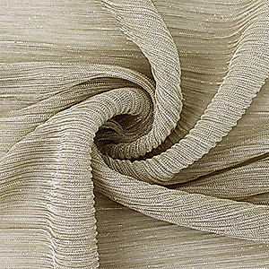 Lightweight Muslim Hijab Cap Solid Color Thick Silk Muslim Scarf (Gold 2)